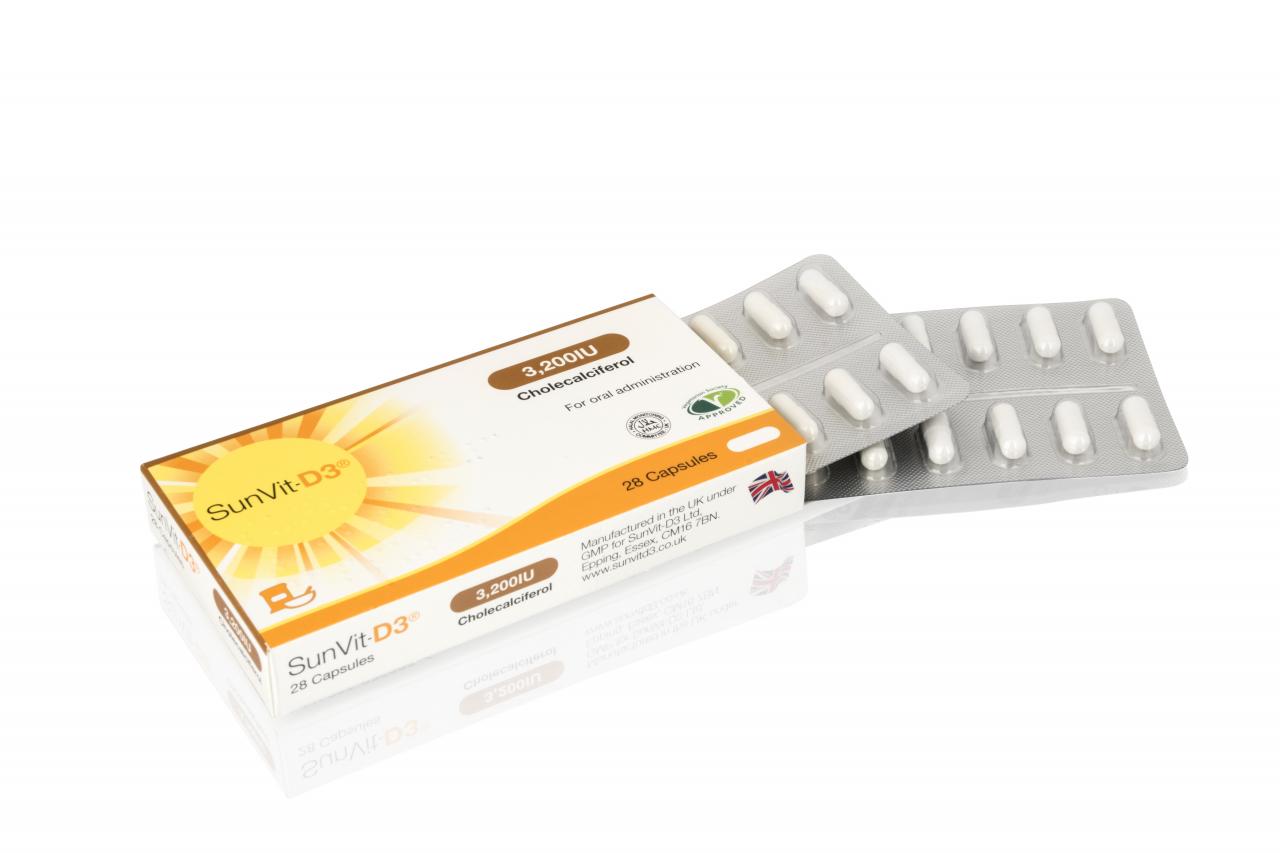 SunVit-D3 3,200 IU (80µg) – 28 capsules | SunVit-D3 Ltd. & ADAllen ...